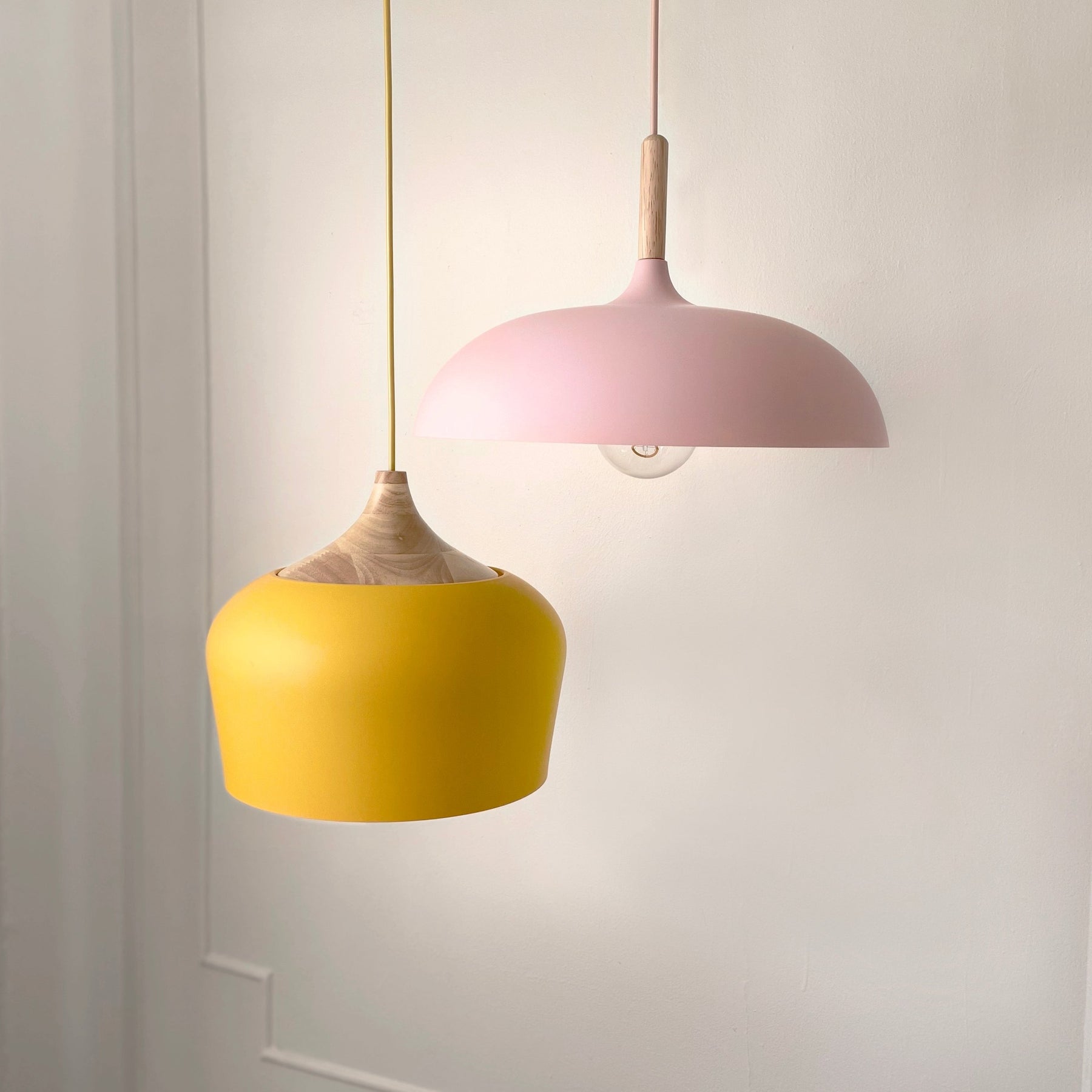 10 Ways our Soft Pastel Palette Pendant Lights in Metal & Wood can Tra ...