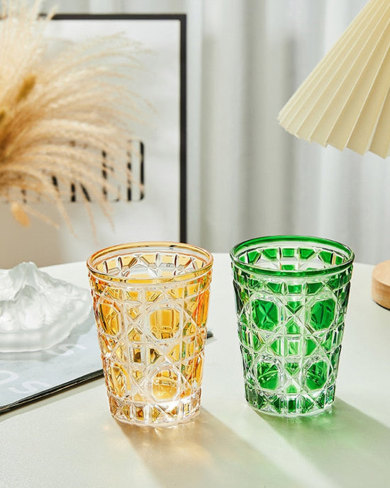 Genie Checkered Diamond Glass Drinking Cup: Stylish and Durable ...