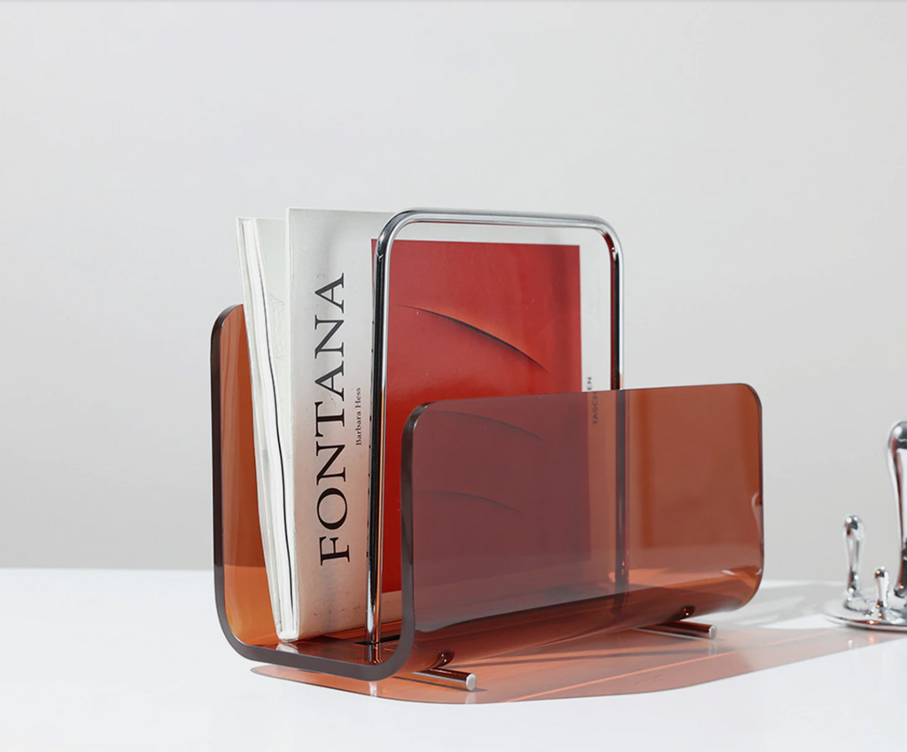 Discover the Ghost Silhouette Acrylic Magazine Rack & Portable Bookcase ...