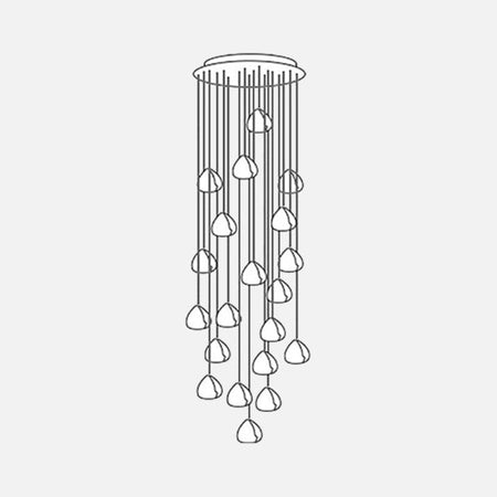 Transform Your Space with Elegant Glass Tear Drop LED Pendant Lights ...