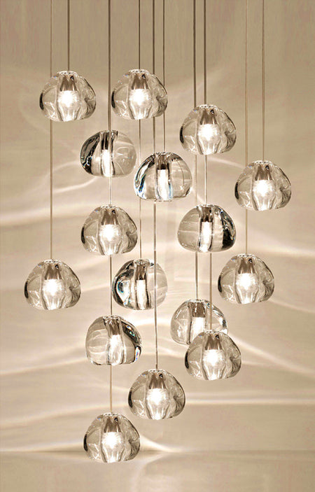 Transform Your Space with Elegant Glass Tear Drop LED Pendant Lights ...