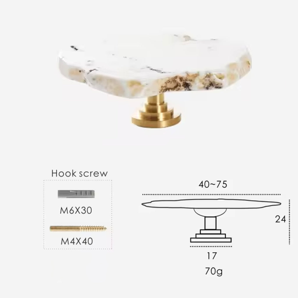 Luxe White Turquoise Stone Knob & Pull – Letifly Lights & Decor