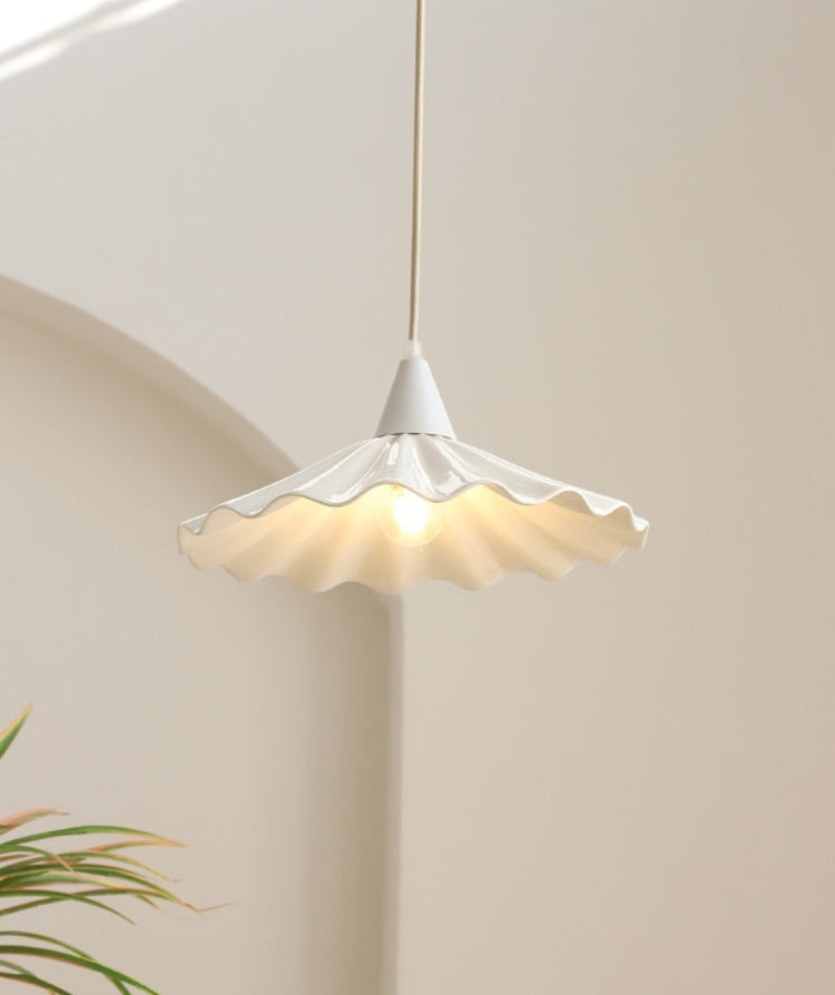 Pleated Ceramic Pendant 30cm | Letifly Lights & Decor