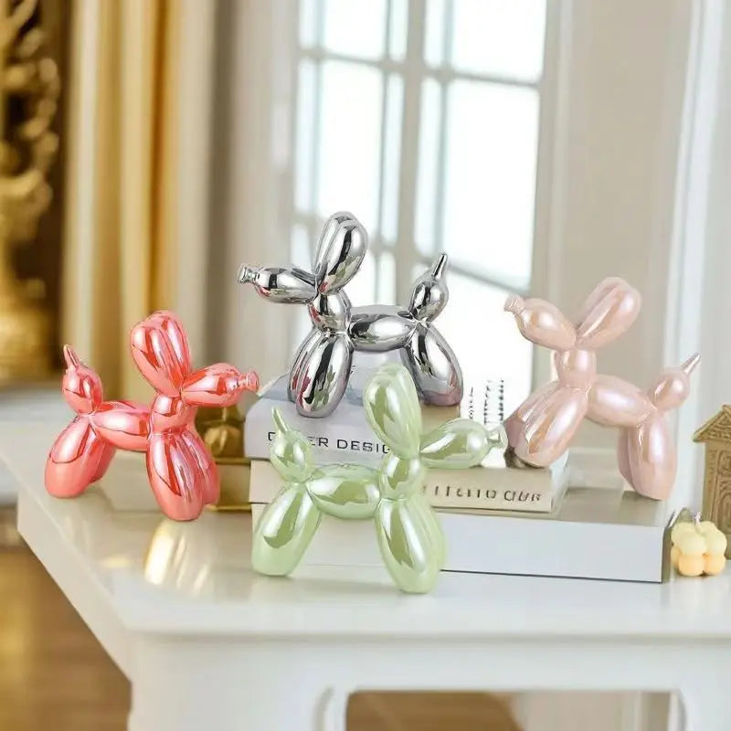 Metallic Balloon Dog Statue