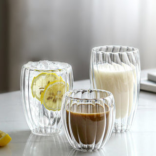 Swirl Double Layer Ripple Glass Cup: Elegant, Eco-Friendly, and ...