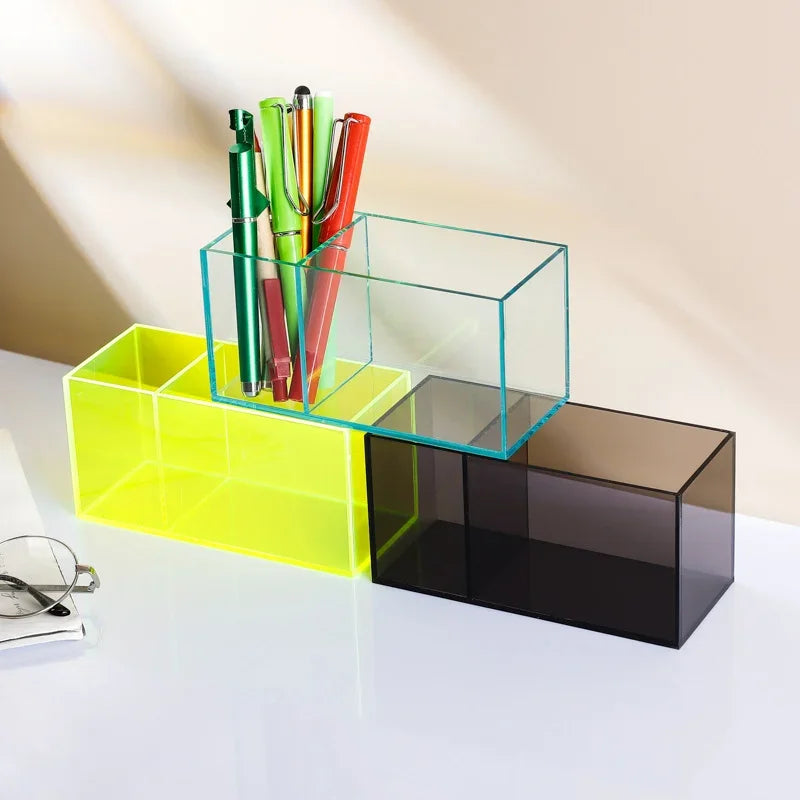 Transparent Color Acrylic Pen Holder – Letifly Lights & Decor