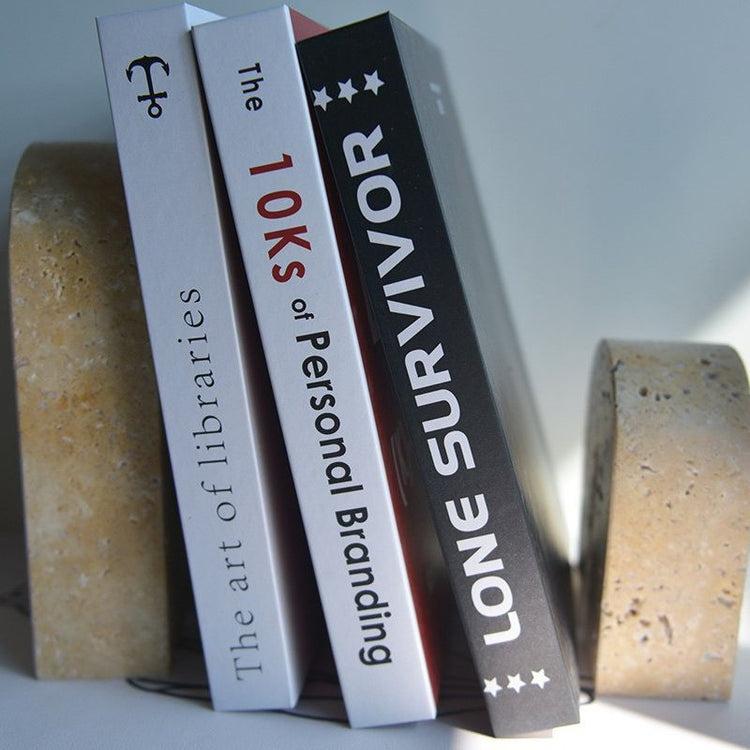 Travertine Book Stand 10x5x12cm | Letifly Lights & Decor