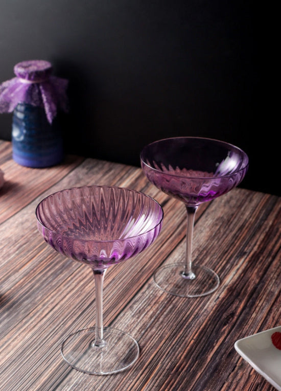 Exquisite Violet Crystal Glasses: Elevate Your Dining Experience Today ...