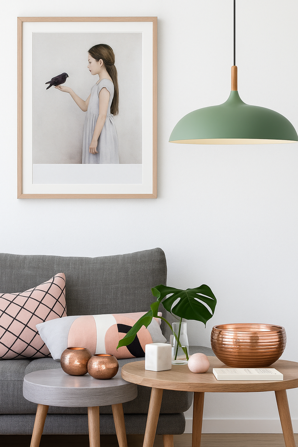 Soft Pastel LED Pendant Lights in Metal & Wood – Modern Lighting ...