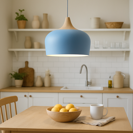 Soft Pastel LED Pendant Lights in Metal & Wood – Modern Lighting ...