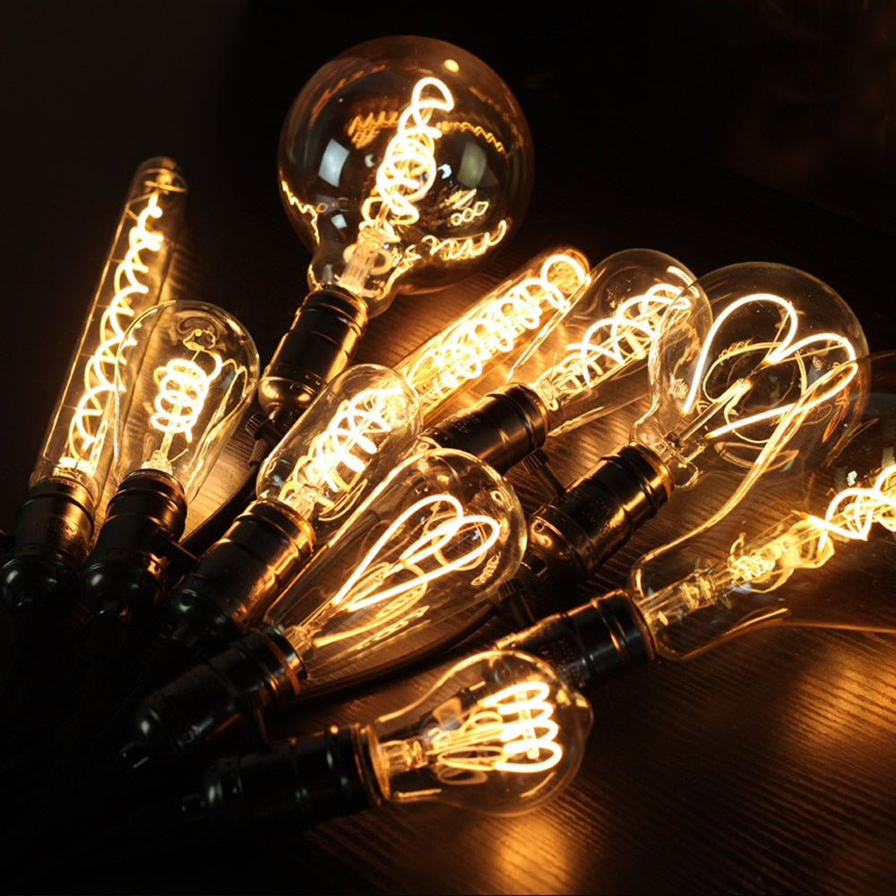 Blown Glass Dimmable LED Edison Filament Light Bulbs LED - LED light ...