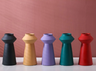 Bright Color Ceramic Flower Vase - Letifly – Letifly Lights & Decor