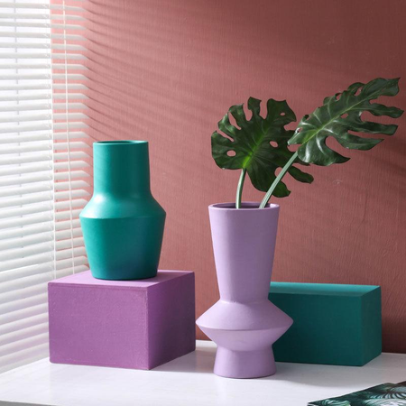 Bright Color Ceramic Flower Vase - Letifly – Letifly Lights & Decor