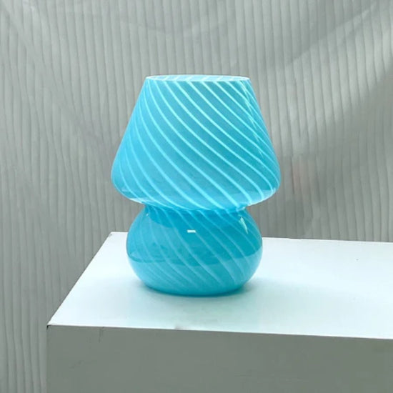 Coco Swirl Glass Table Lamp LED - LED light – Letifly Lights & Decor
