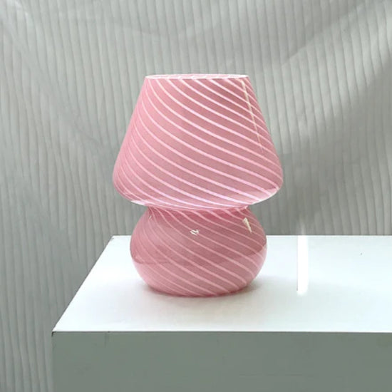 Coco Swirl Glass Table Lamp LED - LED light – Letifly Lights & Decor