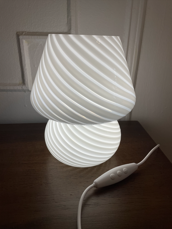 Coco Swirl Glass Table Lamp LED - LED light – Letifly Lights & Decor
