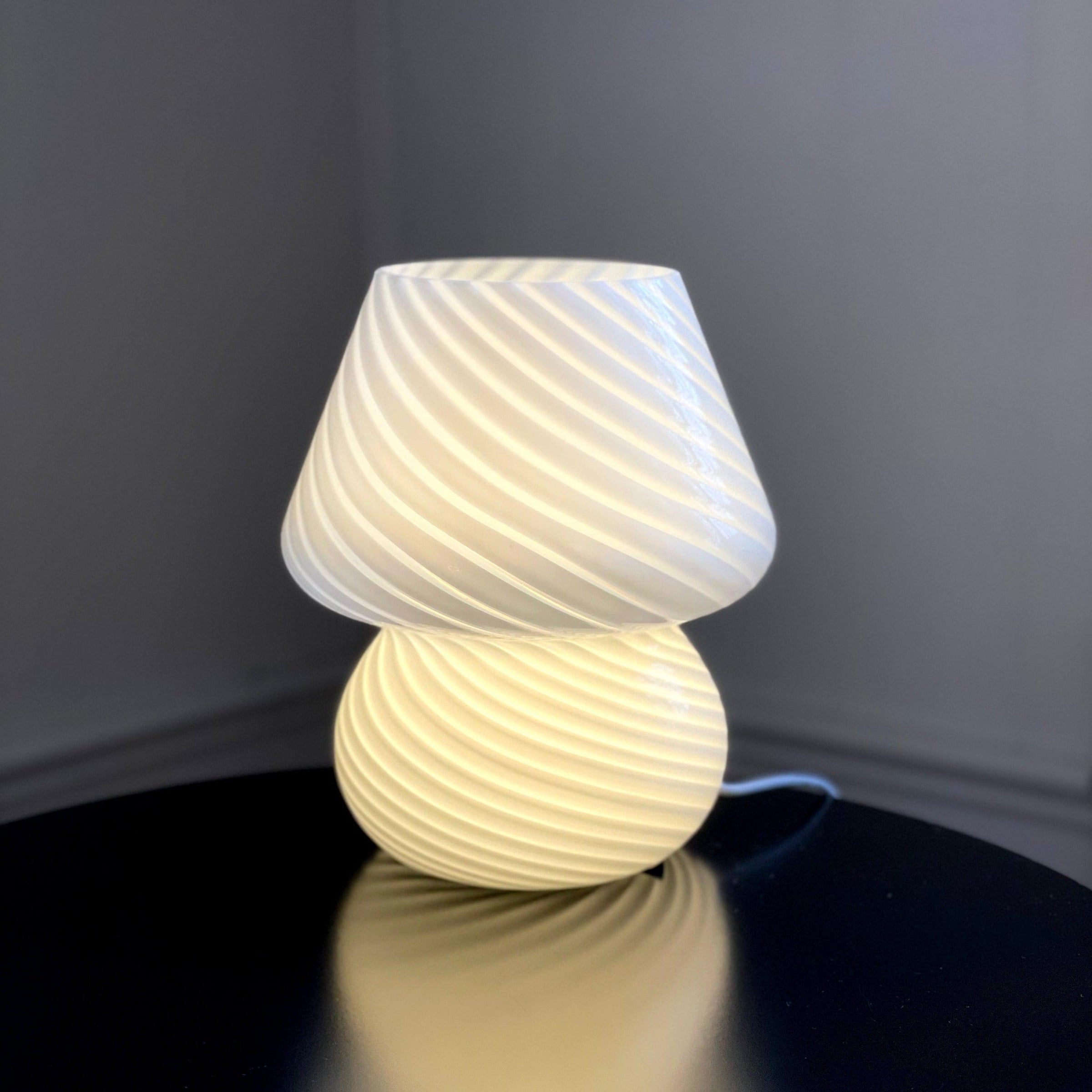 Coco Swirl Glass Table Lamp LED - LED light – Letifly Lights & Decor