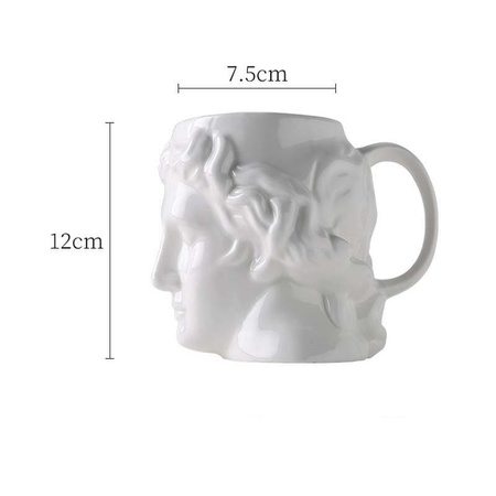 David's Head Ceramic Porcelain Mug - Letifly – Letifly Lights & Decor