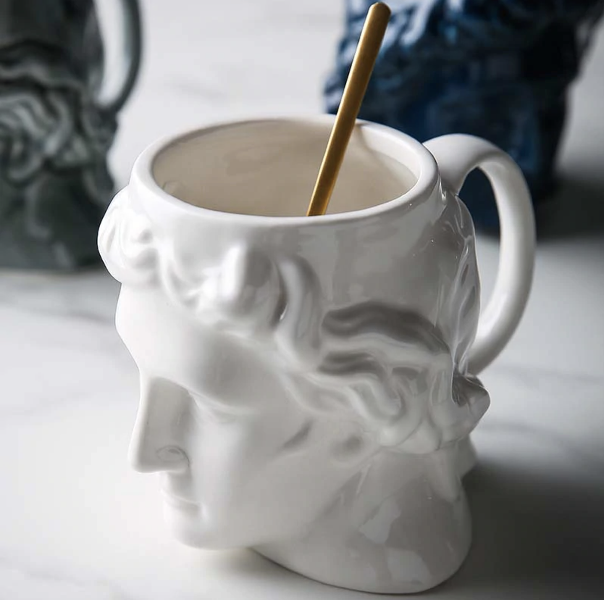 David's Head Ceramic Porcelain Mug - Letifly – Letifly Lights & Decor