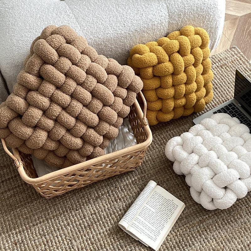 Fleece Waffle Grid Pillow – Letifly Lights & Decor