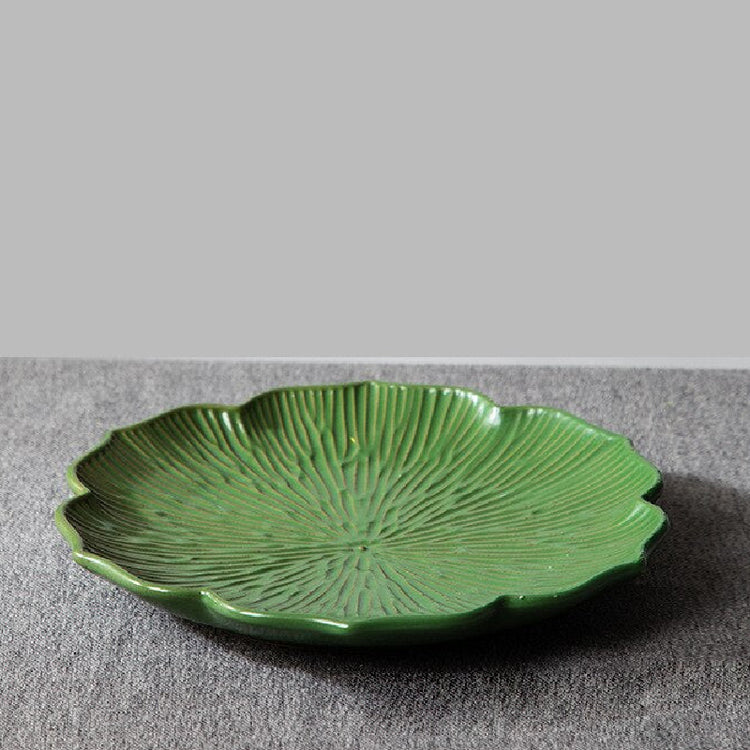 French Leaf Nature Inspired Plates: Ceramic Artistry for Exquisite ...