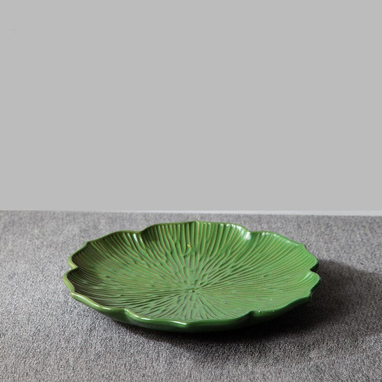 French Leaf Nature Inspired Plates: Ceramic Artistry for Exquisite ...