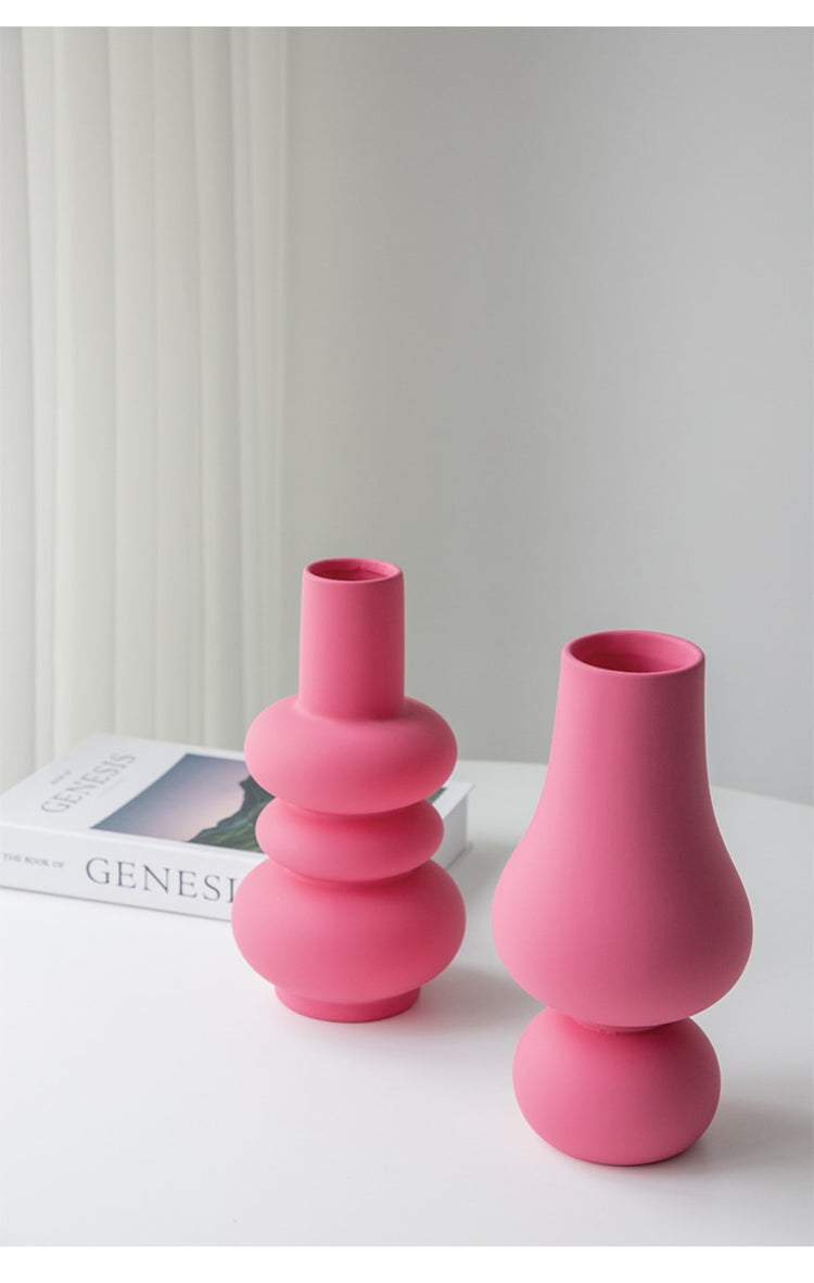 Fuchsia Abstract Ceramic Vase – Stunning Décor Centerpiece for Every ...