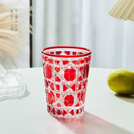 Genie Checkered Diamond Glass Drinking Cup: Stylish and Durable ...