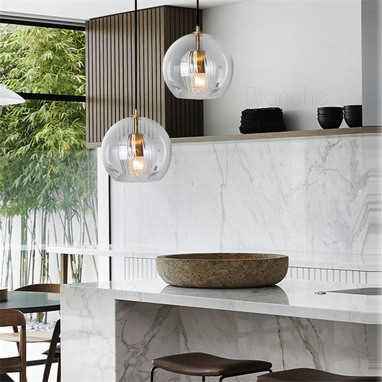 Ripple Glass Cocoon Pendant Light LED - LED light – Letifly Lights & Decor
