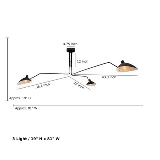 Serge Rotating Arm Ceiling light LED - LED light – Letifly Lights & Decor