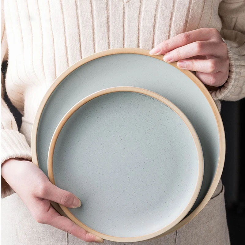 Soho Pastel Color Ceramic Stoneware Dinner Plates