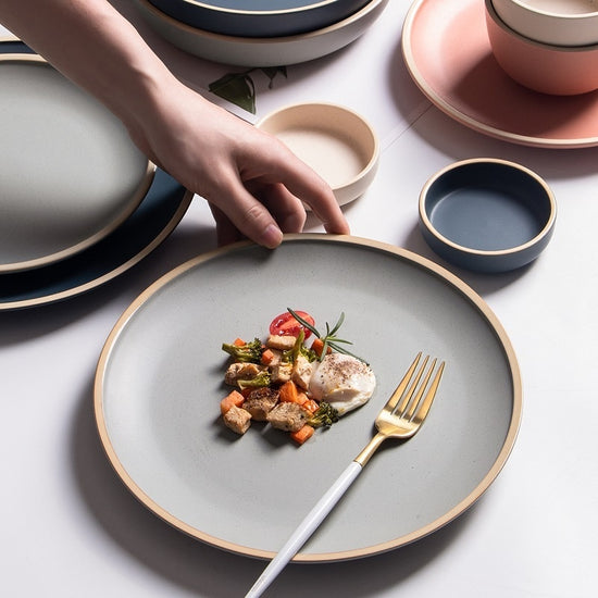 Soho Pastel Color Ceramic Stoneware Dinner Plates – Letifly Lights & Decor