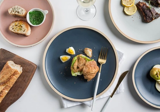 Soho Pastel Color Ceramic Stoneware Dinner Plates – Letifly Lights & Decor