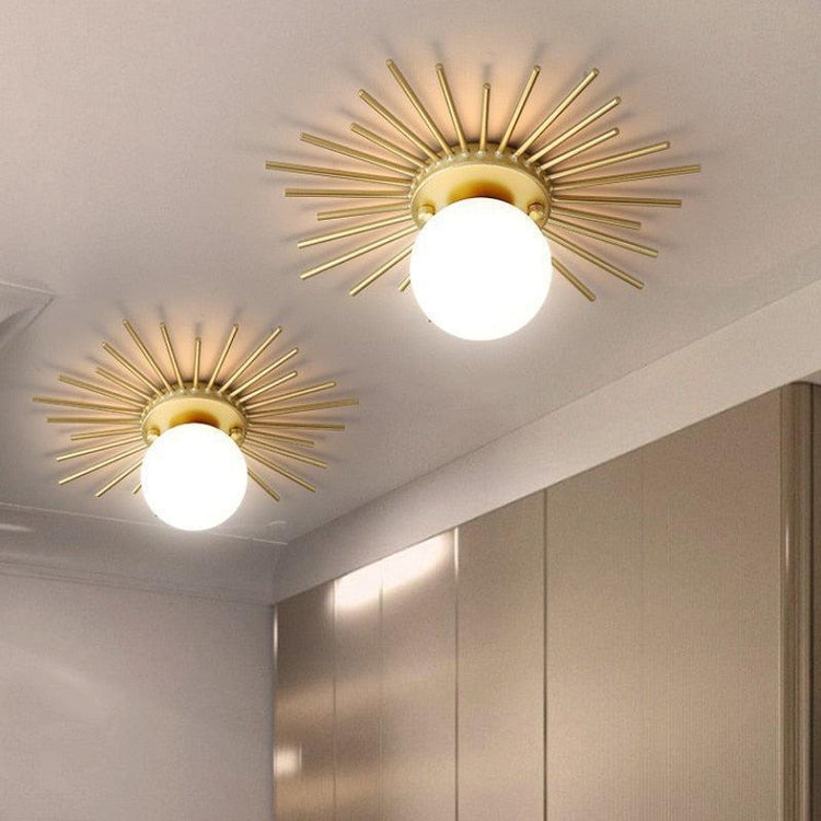 Sun Rays Glass Ceiling 9.9x3.8in | Letifly Lights & Decor