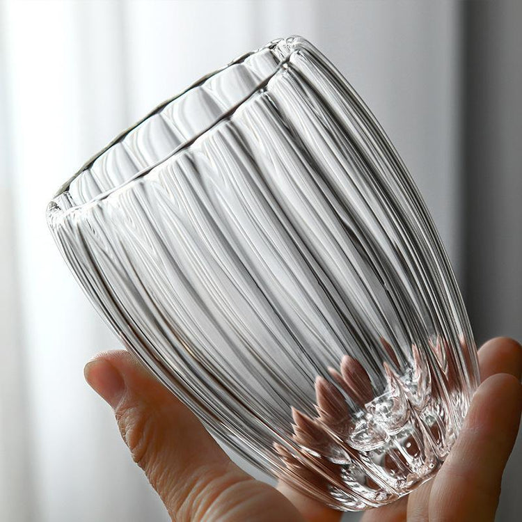 Swirl Double Layer Ripple Glass Cup: Elegant, Eco-Friendly, and ...