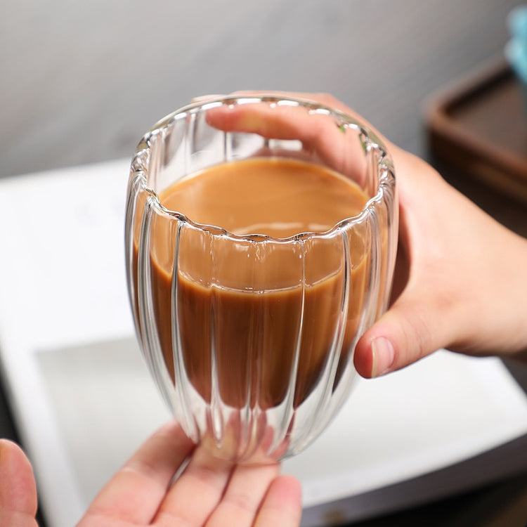 Swirl Double Layer Ripple Glass Cup: Elegant, Eco-Friendly, and ...