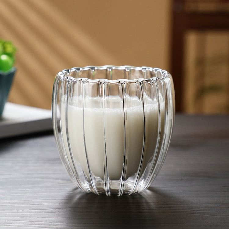 Swirl Double Layer Ripple Glass Cup: Elegant, Eco-Friendly, and ...