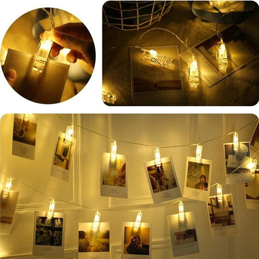 Twinkle LED String Lights Photo Holder LED - LED light