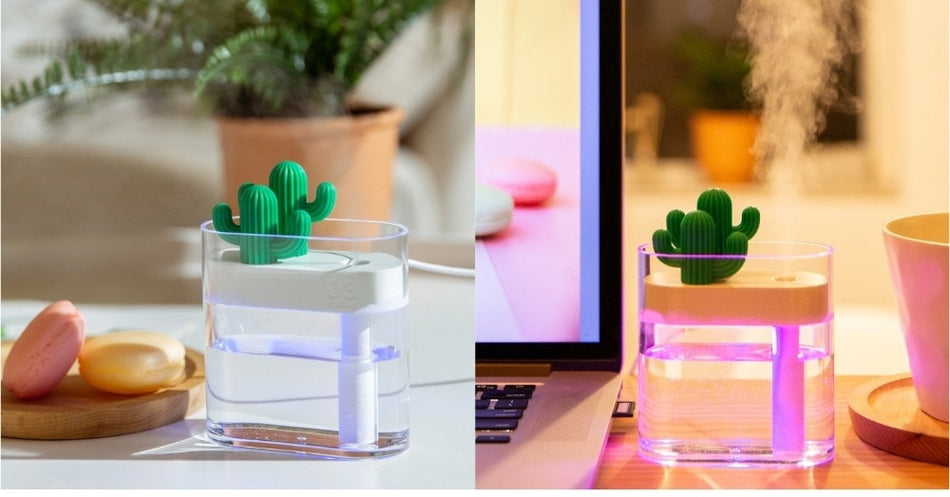 Ultrasonic Cactus Essential Oil Aroma Diffuser – Letifly Lights & Decor