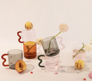 Wavy Handle Glass Mugs - Letifly – Letifly Lights & Decor