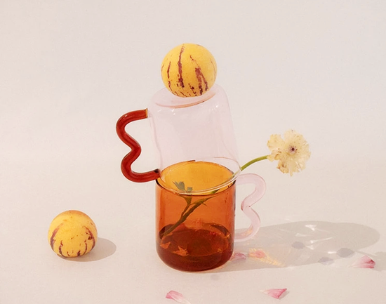 Wavy Handle Glass Mugs - Letifly – Letifly Lights & Decor