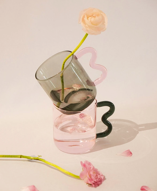 Wavy Handle Glass Mugs - Letifly – Letifly Lights & Decor