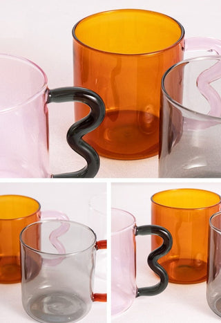 Wavy Handle Glass Mugs - Letifly – Letifly Lights & Decor
