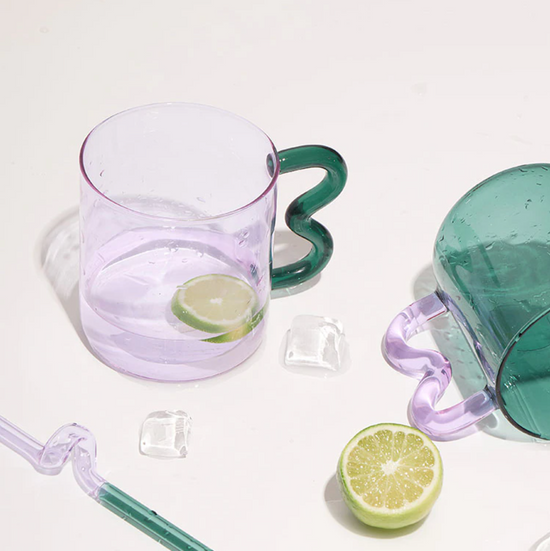 Wavy Handle Glass Mugs - Letifly – Letifly Lights & Decor