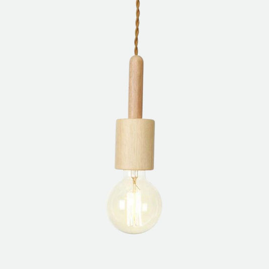 Wood Vintage Single Pendant Light Socket LED - LED light – Letifly ...